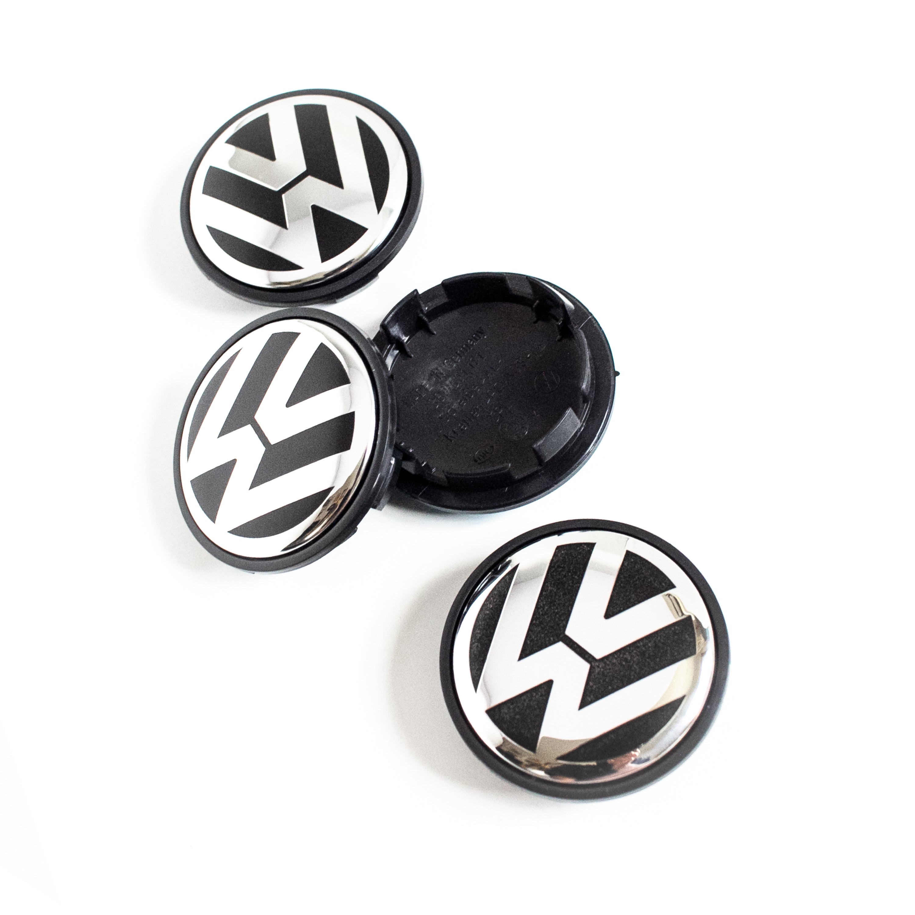 4x 55mm Volkswagen Wheel Center Caps | 6 Side Auto